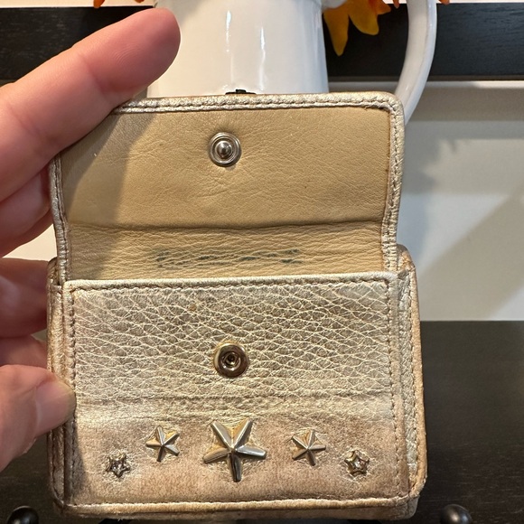 Jimmy Choo | Bags | Jimmy Choo Nemo Star Studded Trifold Wallet | Poshmark